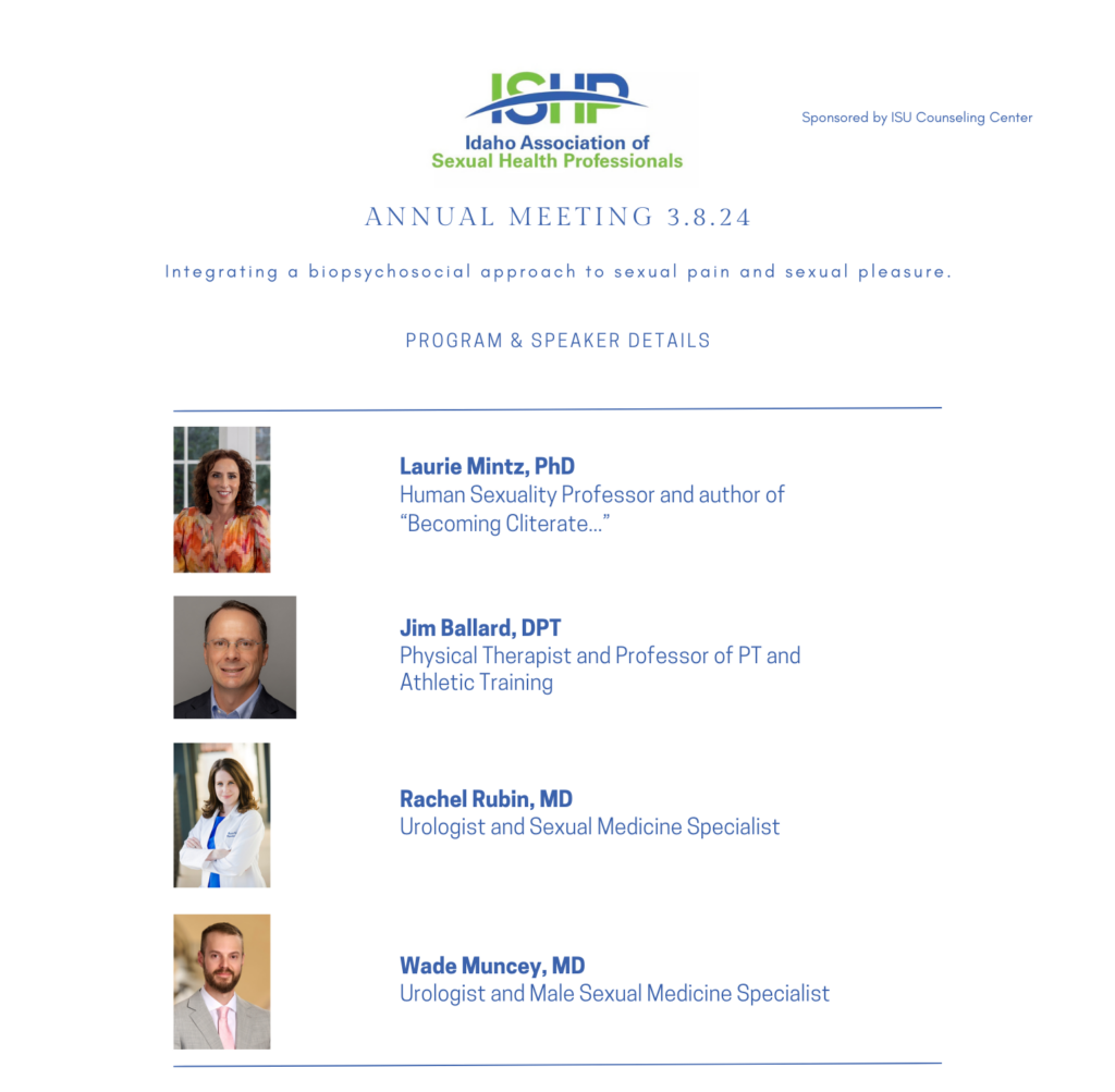 ISHP Annual Meeting 2024 - Idaho Association of Sexual Health Professionals